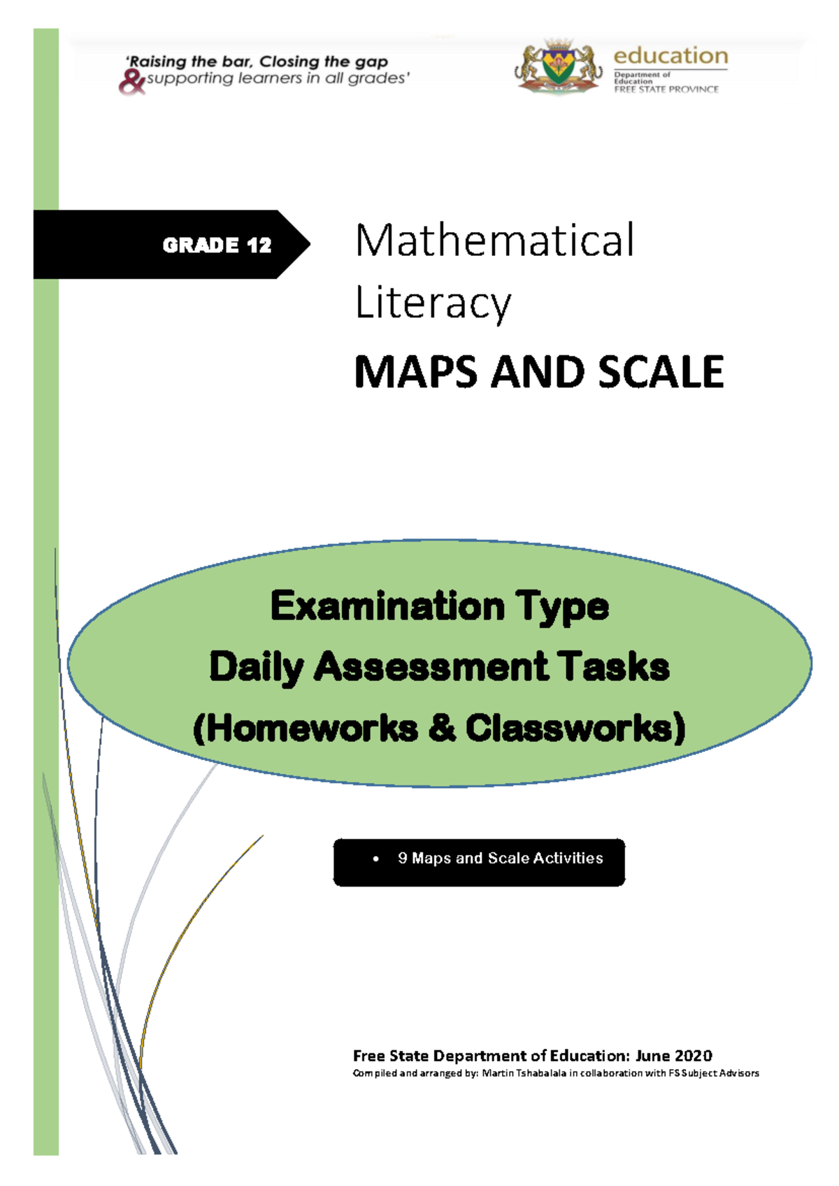FS Daily Assessment Tasks Maps and Scales Final - GRADE 12 Mathematical ...