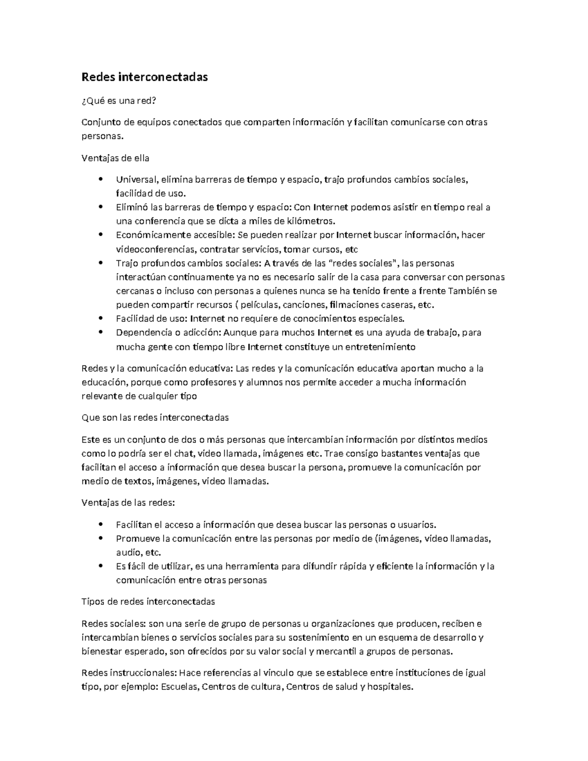 Redes interconectadas - Redes interconectadas ¿Qué es una red? Conjunto ...