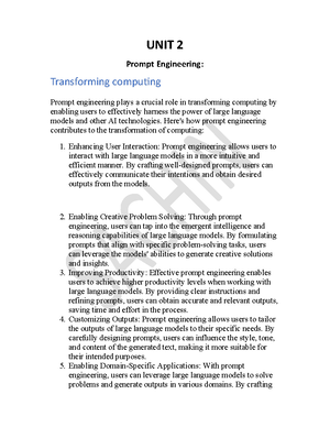 Prompting and Prompt Engineering - ................................. 1 ...