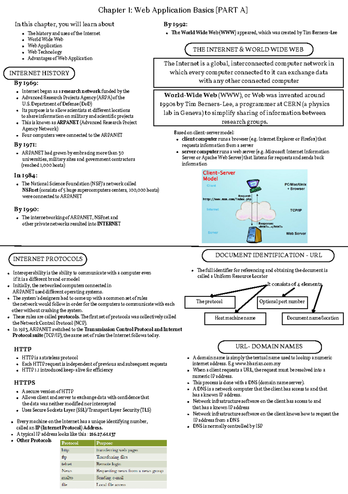 CSC443 - Chapter 1 (A) - It consists of 4 elements Chapter 1: Web ...