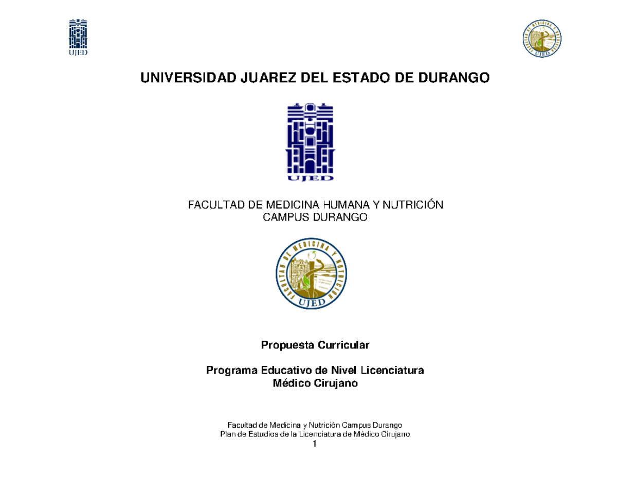Plan De Estudios Famen - Facultad de Medicina y Nutrición Campus ...