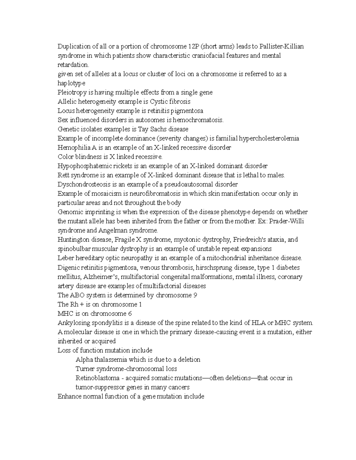 Medical genetics pdf - ฀ Duplication of all or a portion of chromosome ...