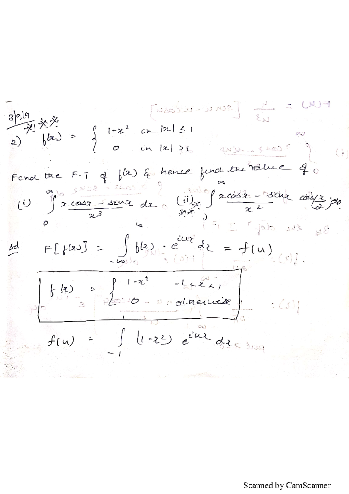 Fourier transform 2 - Mechanical engineering - Studocu