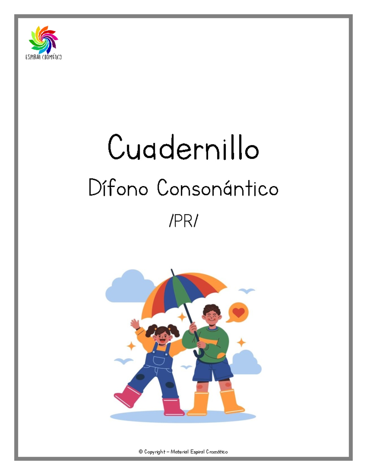 Dífono PR - Espiral Cromático - Cuadernillo Dífono Consonántico /PR ...