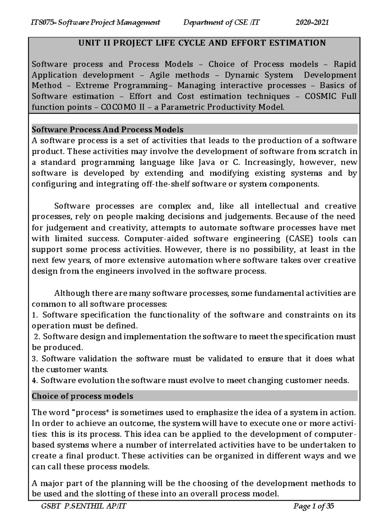 software project management aaaaaaaaaaaaaaaaaaaaaaaaaaaaaaaaaaaaaaa - UNIT II PROJECT LIFE CYCLE ...