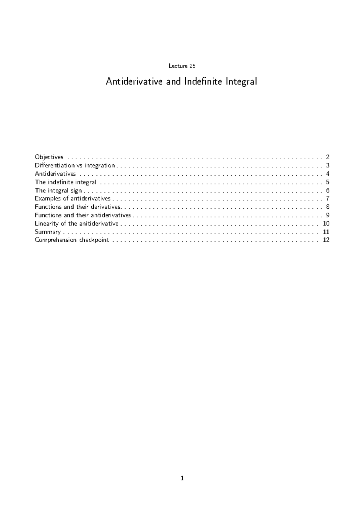 Lecture 25 Handout Lecture Notes And Exercises Also Revision Material