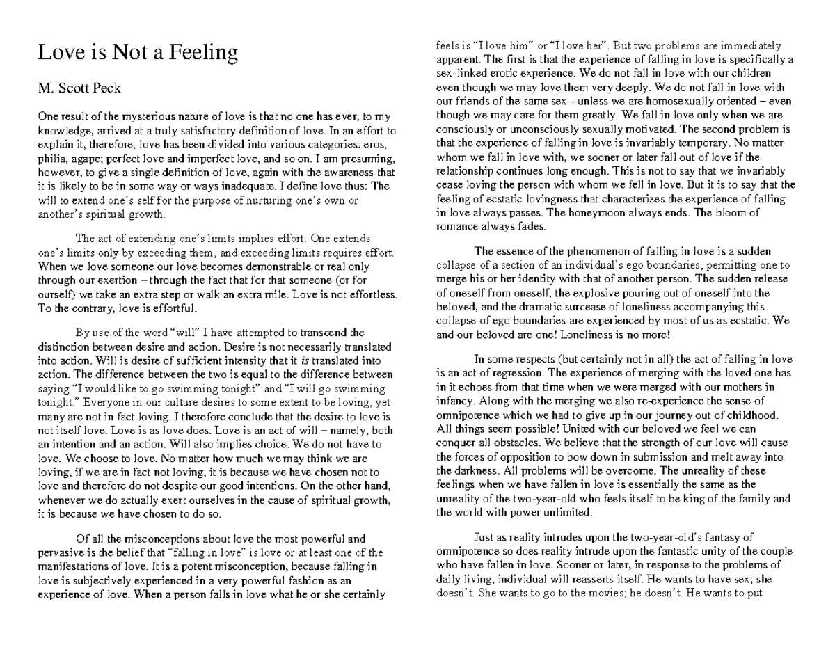 Christian existence - love is not a feeling - stirring the oatmeal ...