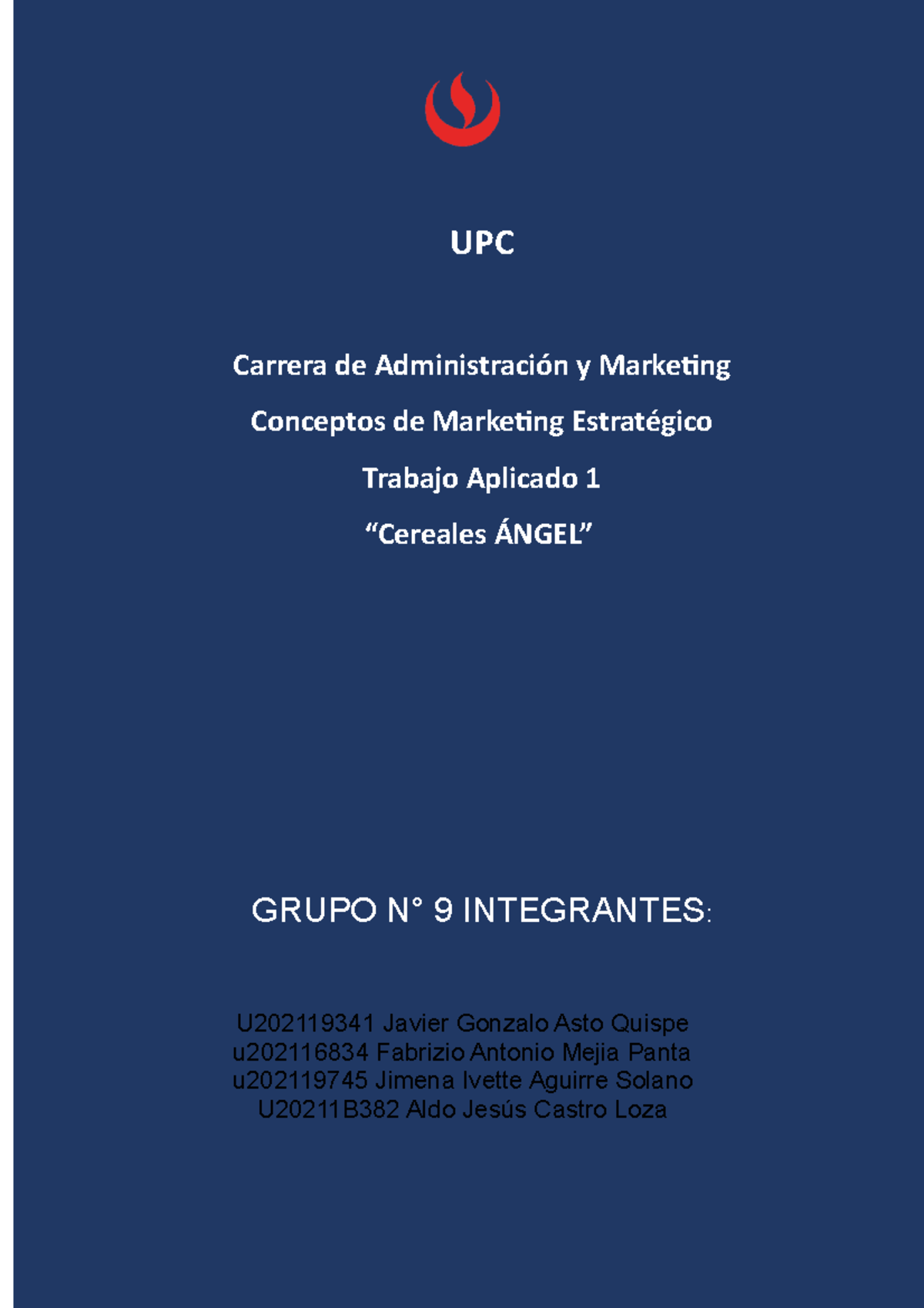 Etorno Marketing Cereales Angel - UPC Carrera de Administración y ...