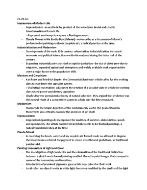 Ch 29 Art - Western Art History Ch 29 Notes - Ch 29 Art Picasso ...