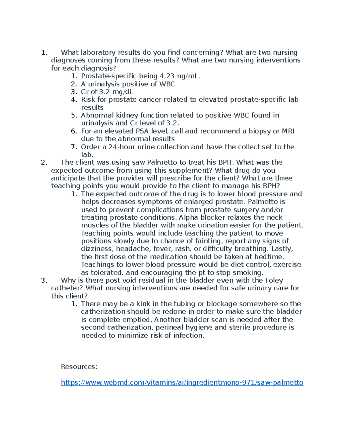 Wk 5 Assignment 1 - Case study - What laboratory results do you find ...