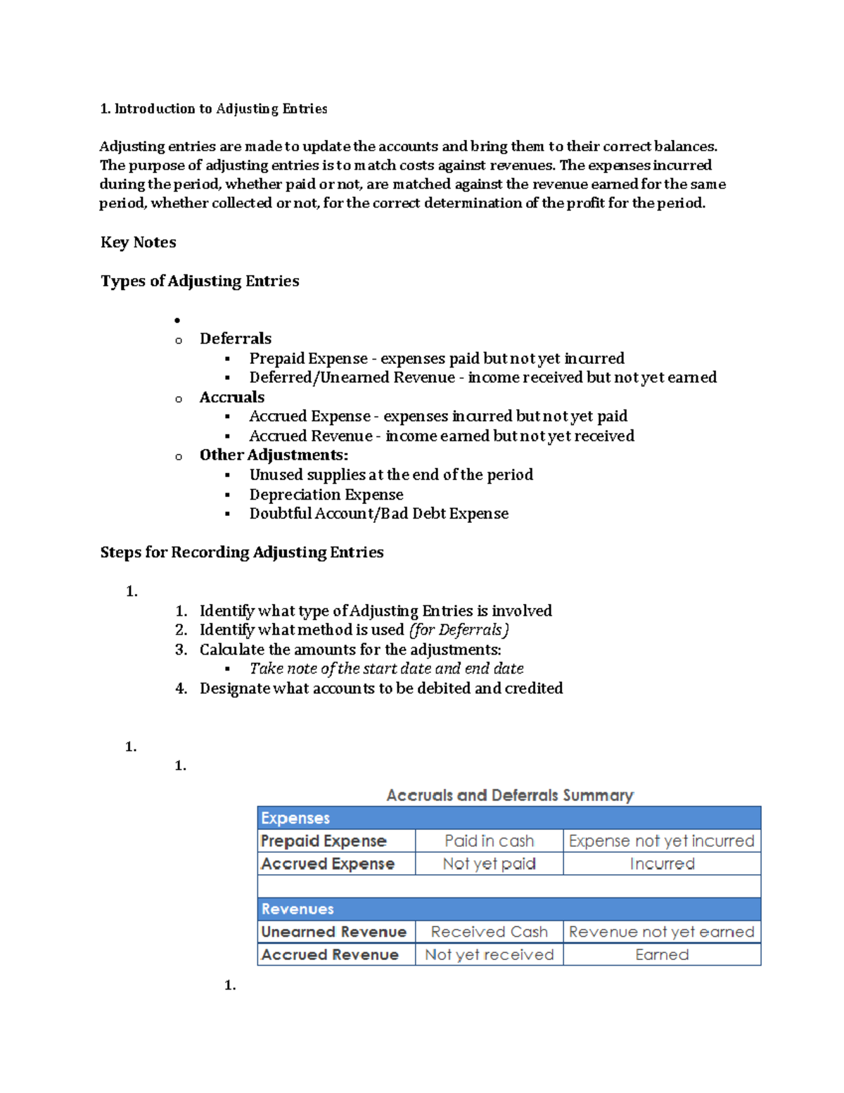 Adjusting entries - Basic Accounting - Introduction to Adjusting ...