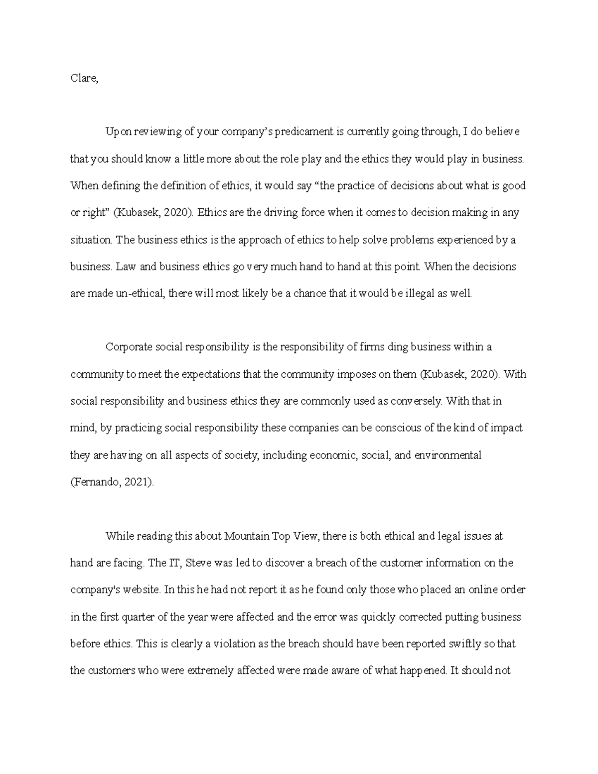 Business Law Project 2 - BUS307 - SNHU - Studocu