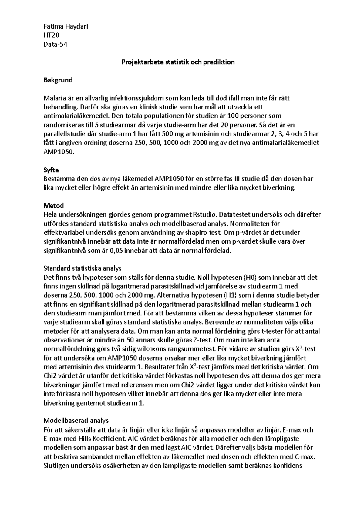 individuell projektarbete - HT Data- Projektarbete statistik och ...