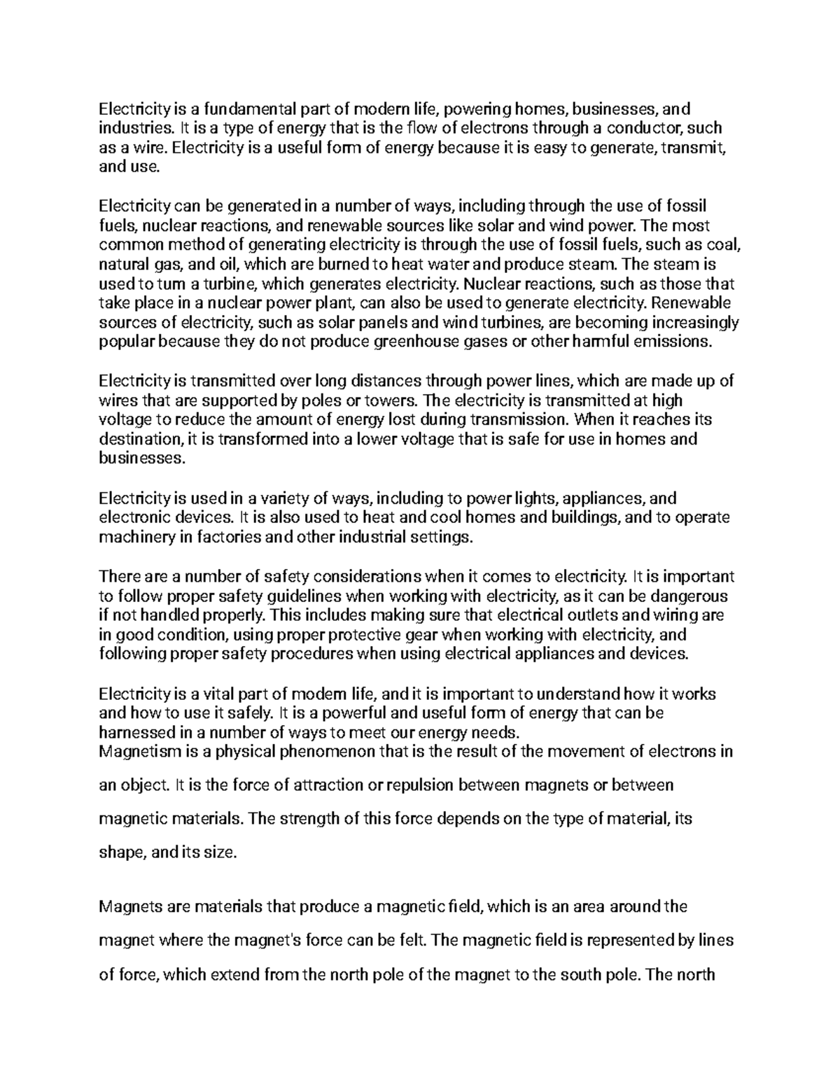 Intro to electricity and magnetism - Electricity is a fundamental part ...