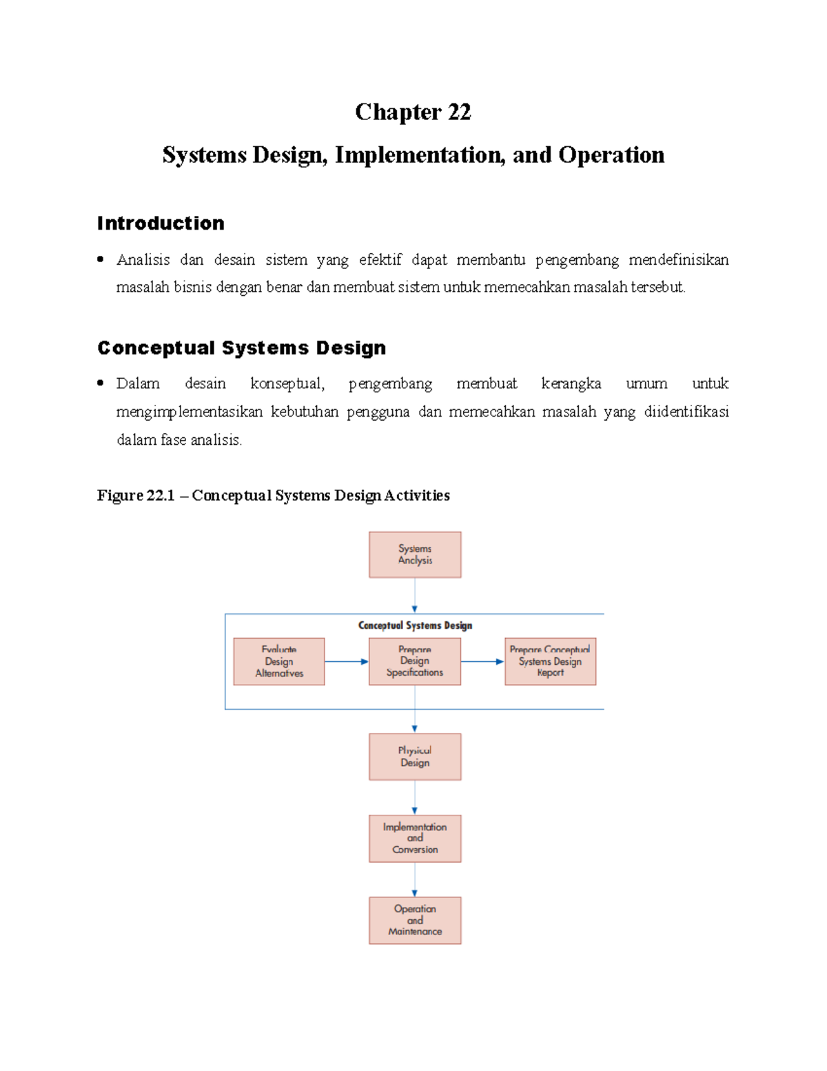 Chapter 22 - Systems Design, Implementation, and Operation - Teknologi dan SIstem Informasi ...