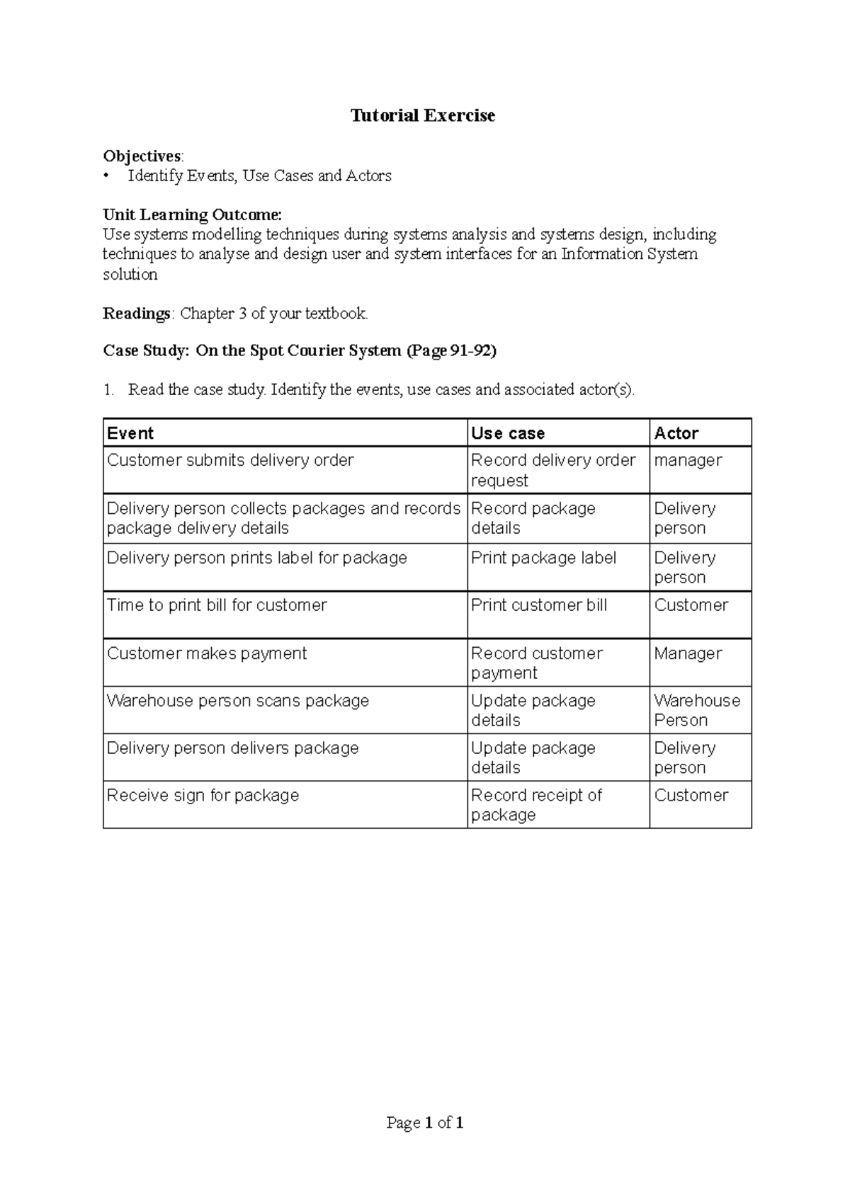 On the Spot Use case tutorial exercise student - Tutorial Exercise ...