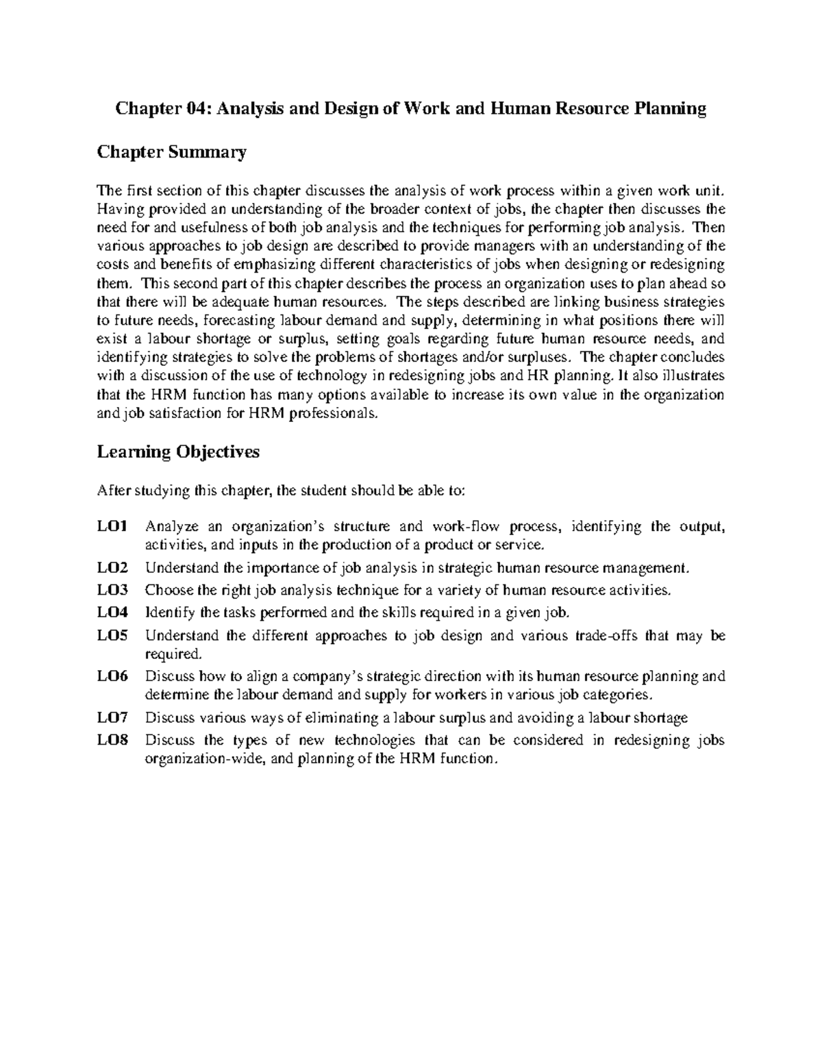 Chapter 4 Analysis And Design Of Work And Human Resource Planning chapter-4-analysis-and-design-of-work-and-human-resource-planning