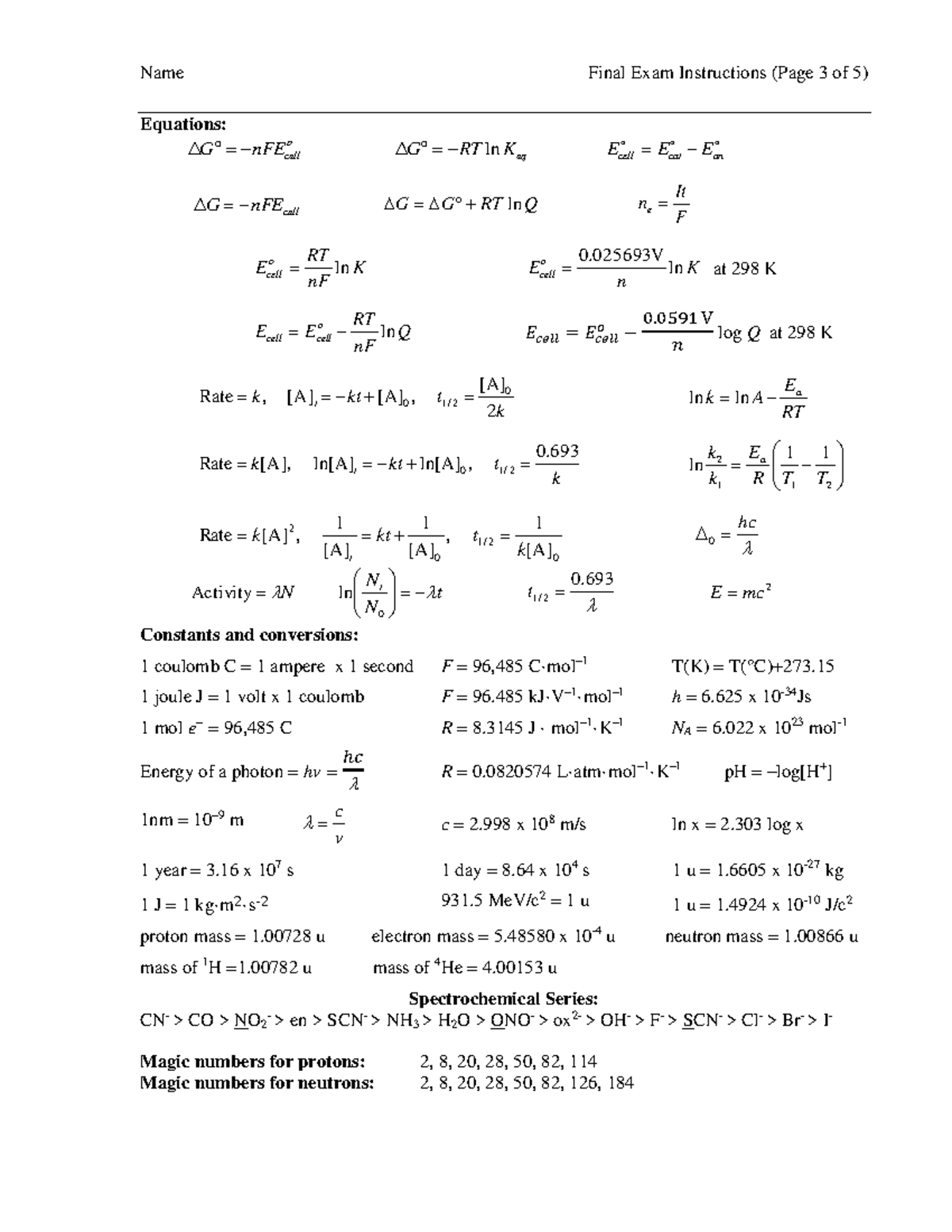 2C Final Exam Instructions - Name Final Exam Instructions (Page 3 of 5 ...