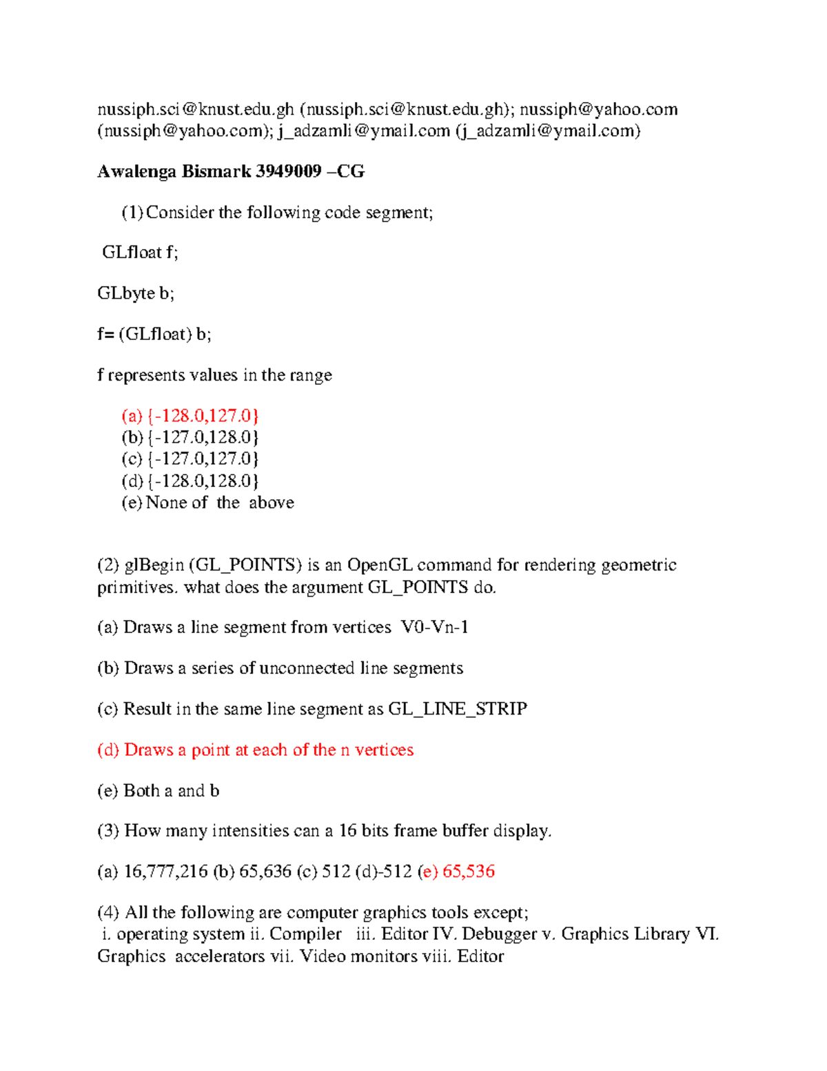 Cgraphics pasco - Past Questions - nussiph@knust.edu (nussiph@knust.edu ...