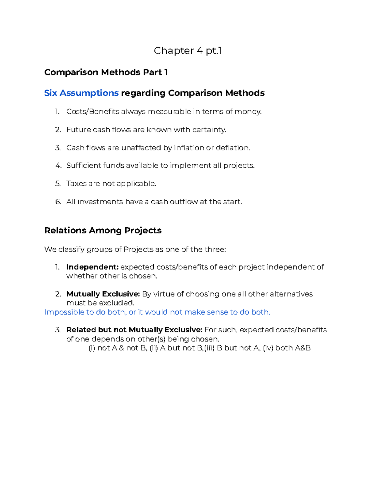 Chapter 4 part 1 - Notes taken straight out of the lesson - Chapter 4 ...