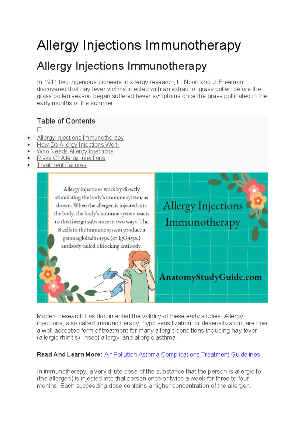 Allergy Injections Immunotherapy - Allergy Injections Immunotherapy ...