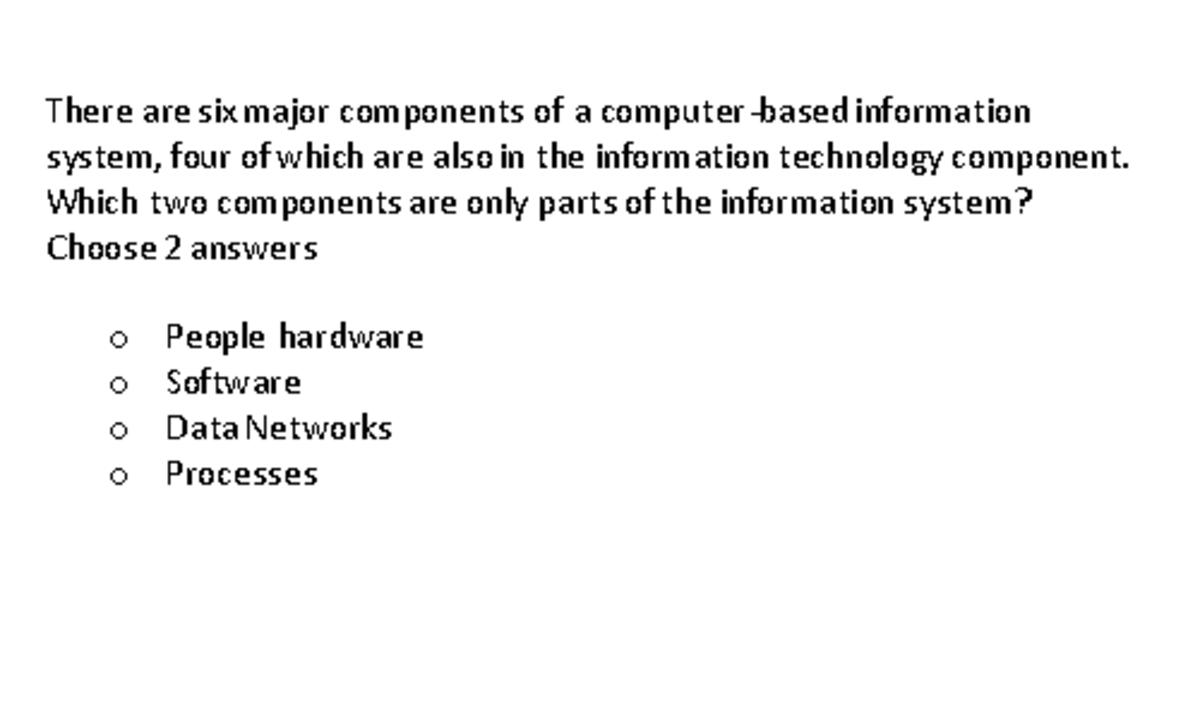 C724 Informations Systems Management - Flash Cards - There are six ...