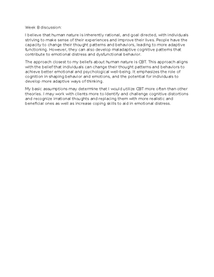 Psy-315 Discussion 2-1 - You may use resources provided in the module ...