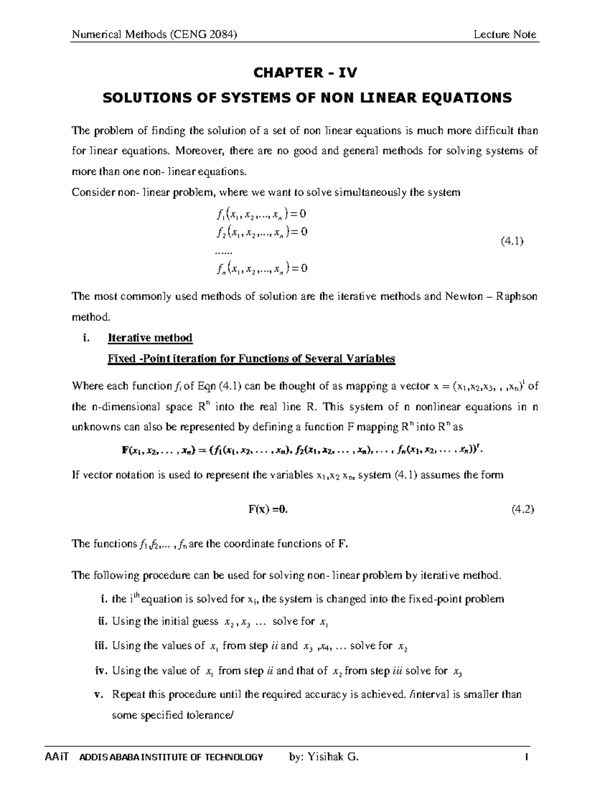 Chapter 4 Non Linear Systems - - Studocu