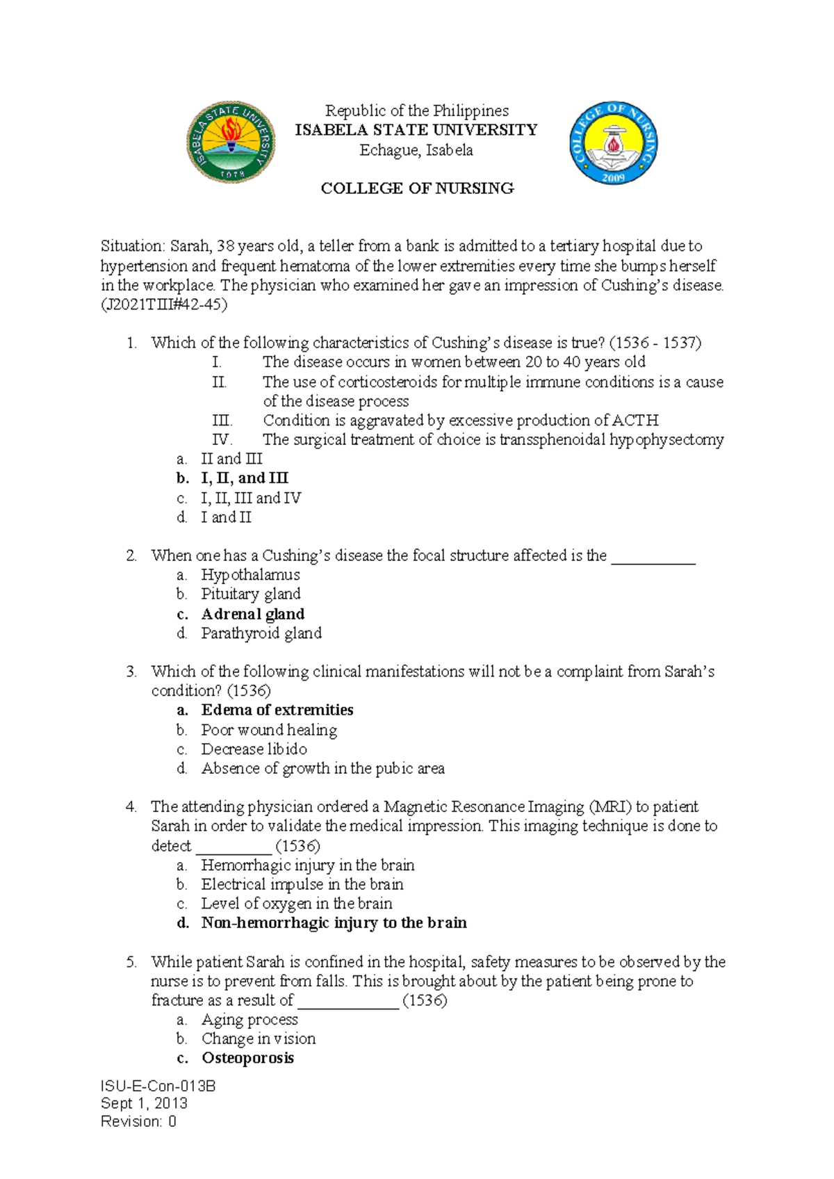 Endocrine-Midterms - Note - Republic of the Philippines ISABELA STATE UNIVERSITY Echague ...