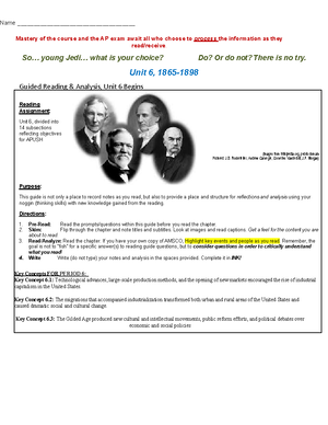 Unit89notescombo - notes for unit 8-9 - AMSCO Reading Guide: Period 8: ...