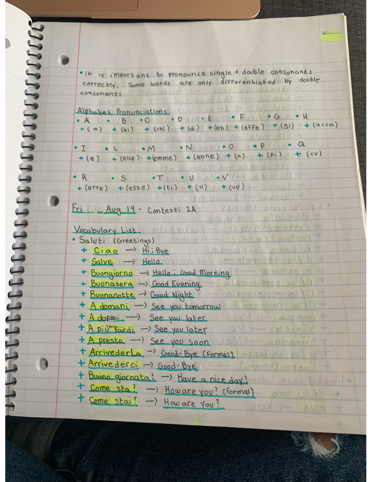 Unit 1 book notes - ITAL 101 - Studocu