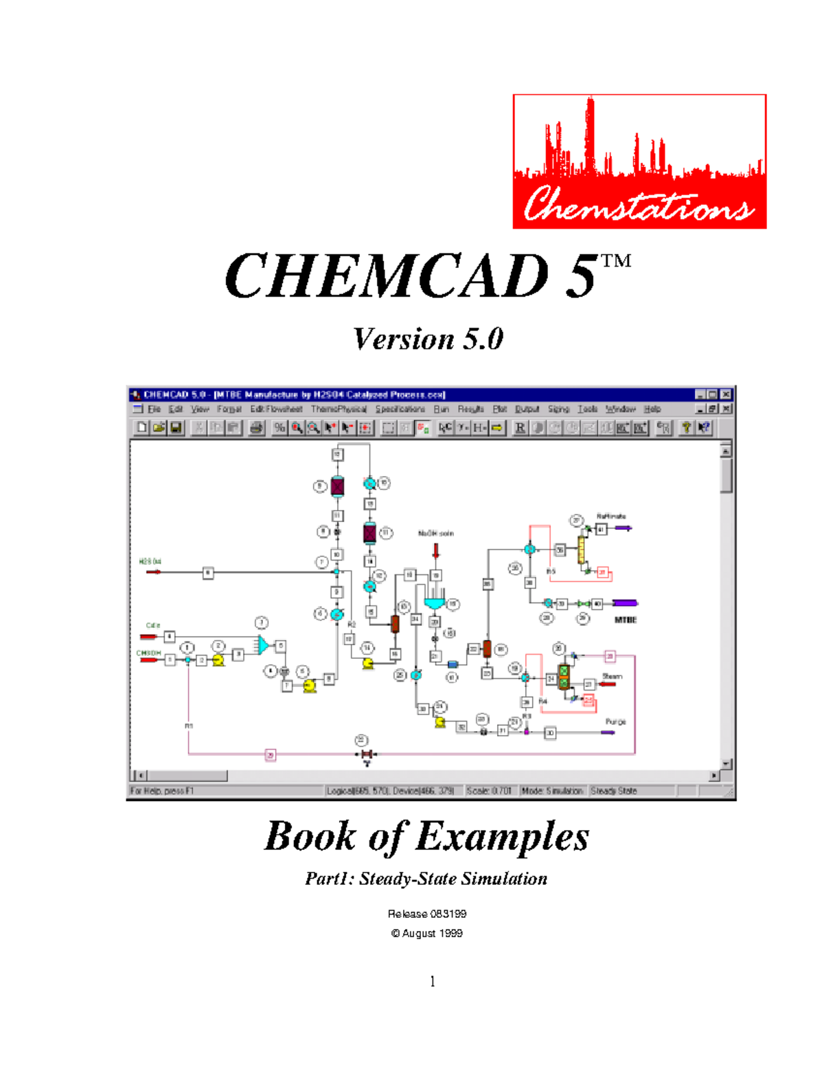 CHEM CAD - CHEMCAD 5 ™ Version 5. Book of Examples Part1: Steady-State ...