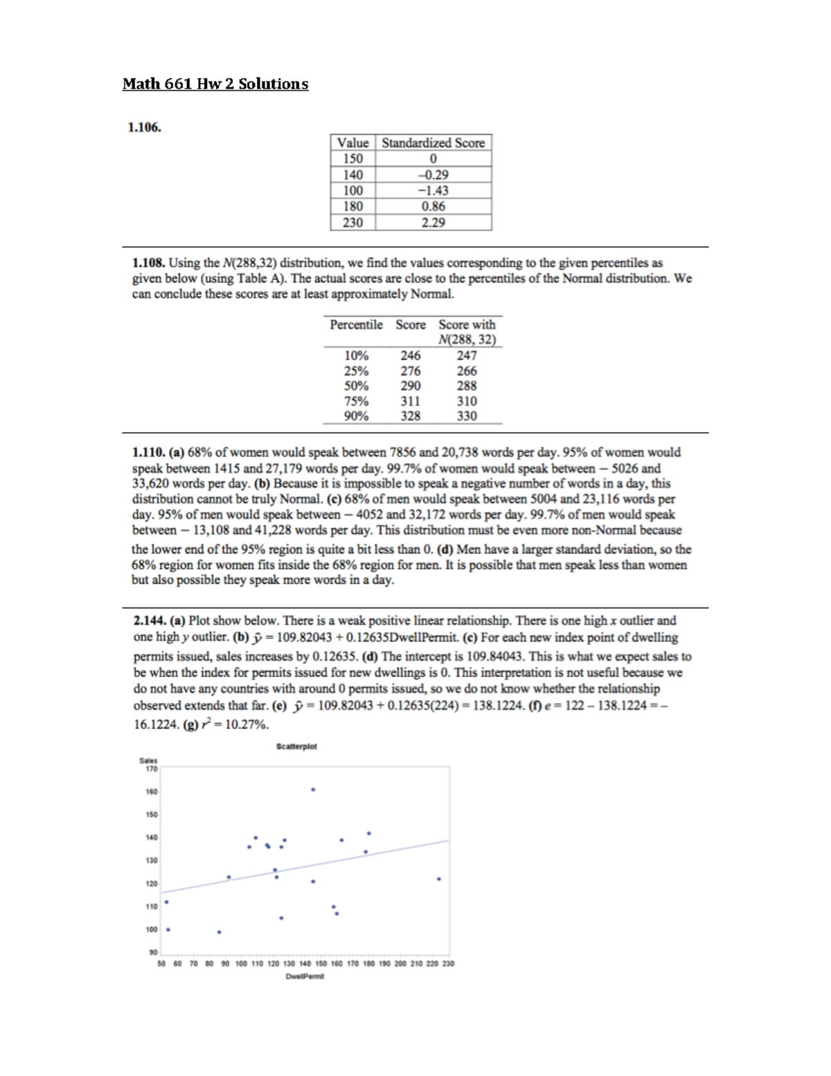 Homework 2 - Solutions - MATH 661 - Math 661 Hw 2 Solutions - Studocu