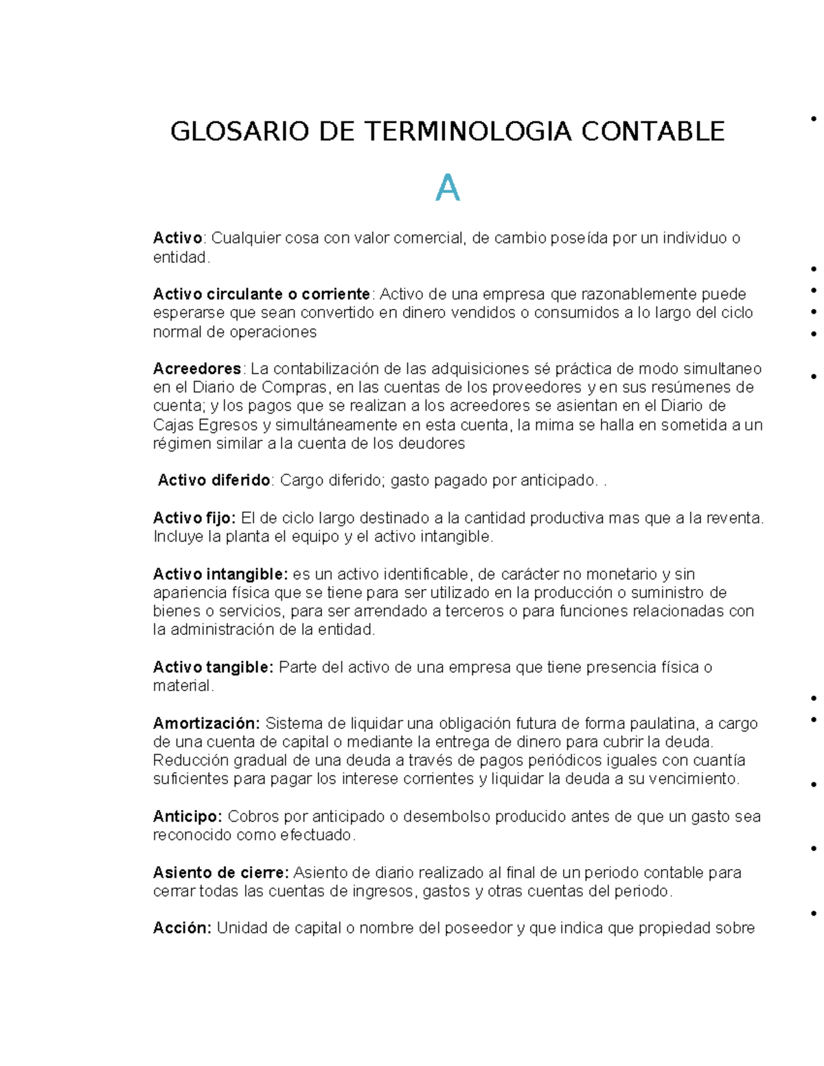Glosario terminología contable - GLOSARIO DE TERMINOLOGIA CONTABLE A ...