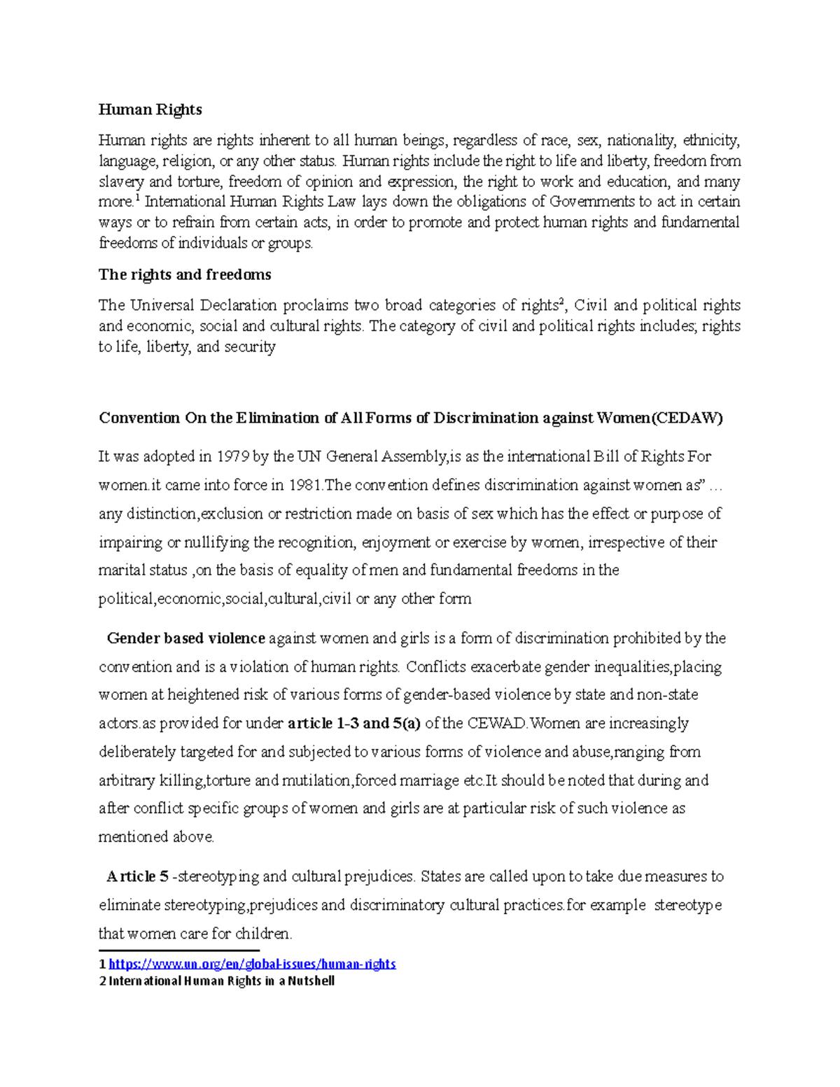 Regional HR - Copy - Course Outline - Human Rights Human rights are ...