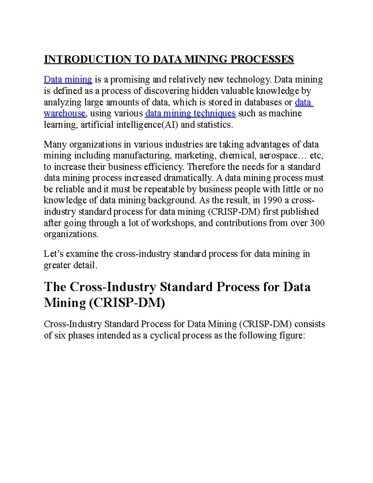 001. Introduction TO DATA Mining Processes - INTRODUCTION TO DATA ...