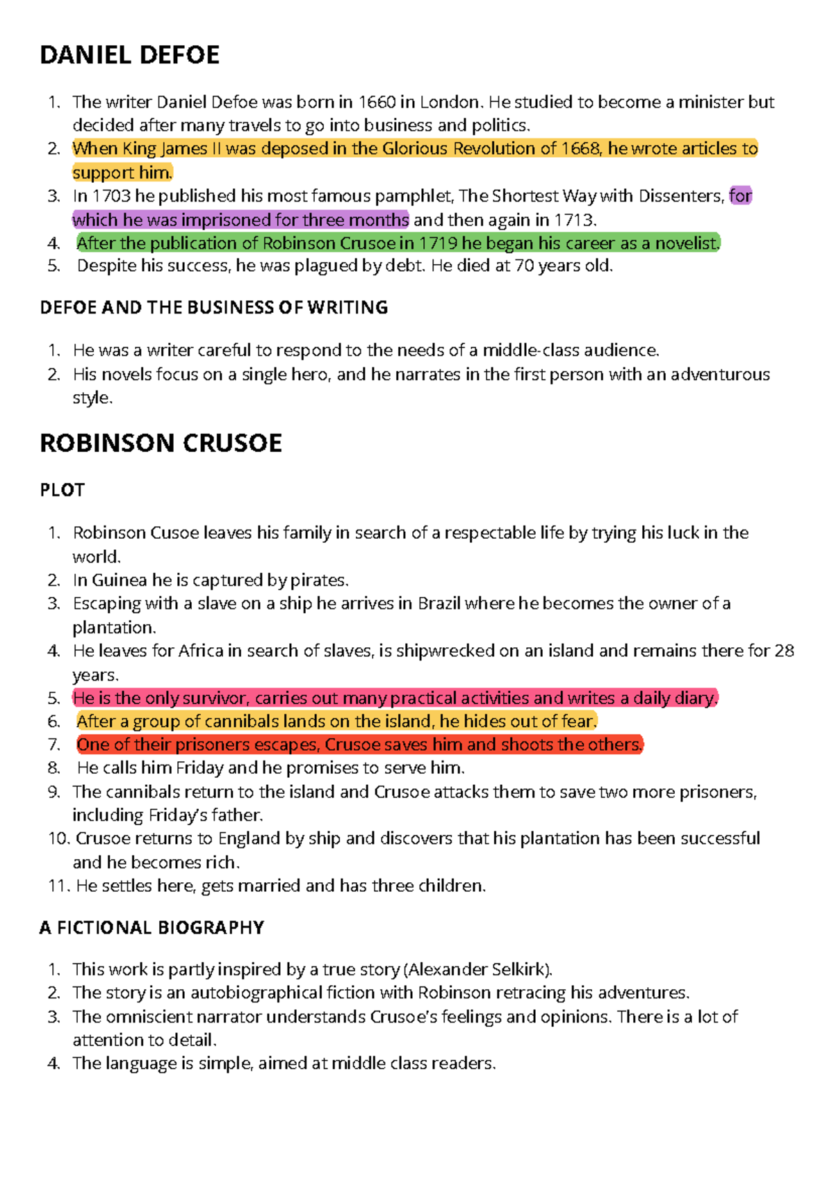 Daniel Defoe - DANIEL DEFOE DEFOE AND THE BUSINESS OF WRITING ROBINSON ...