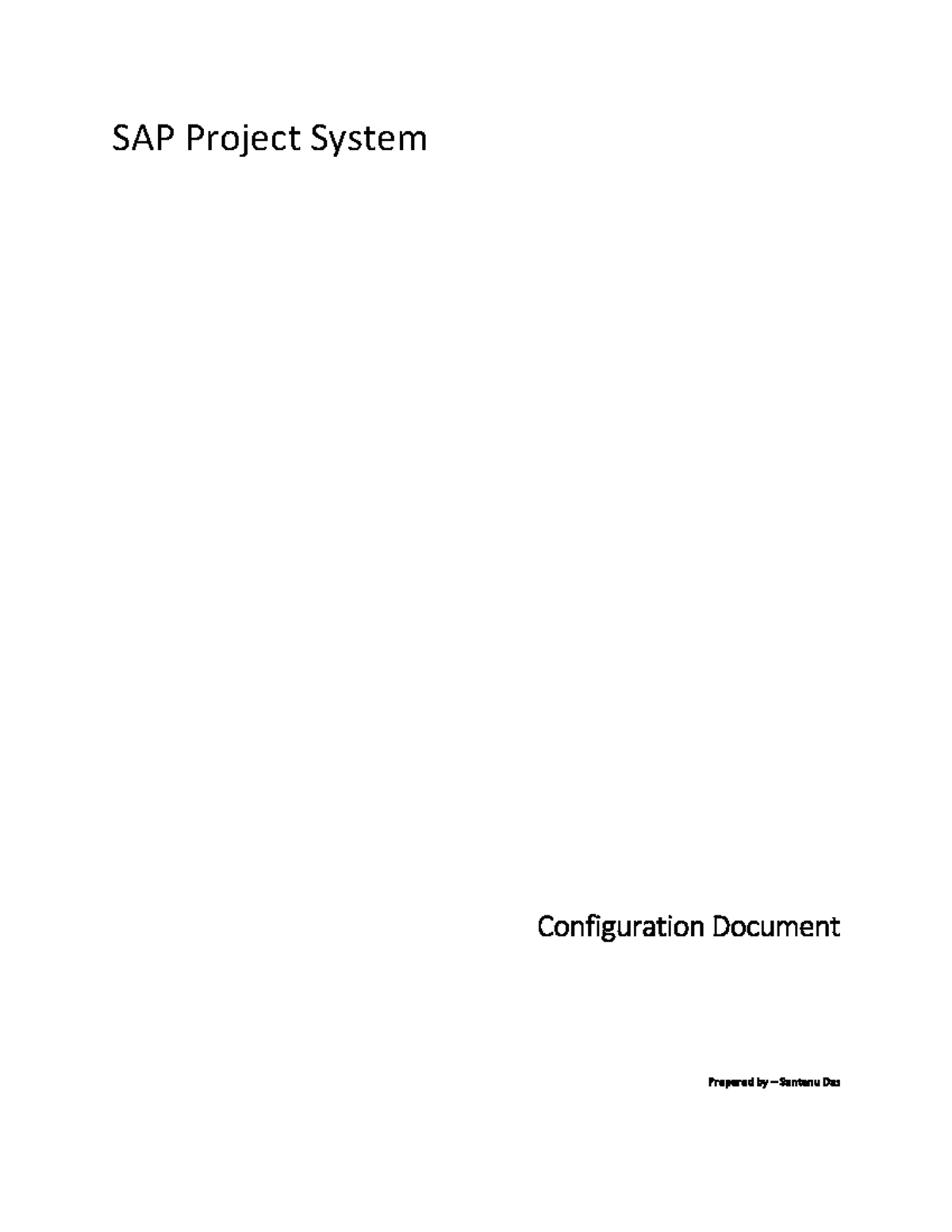 SAP Project System Configuration Documen - SAP Project System ...