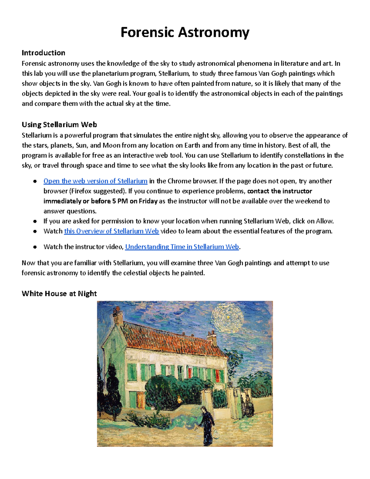 Forensic Astronomy - Lab report - Forensic Astronomy Introduction ...