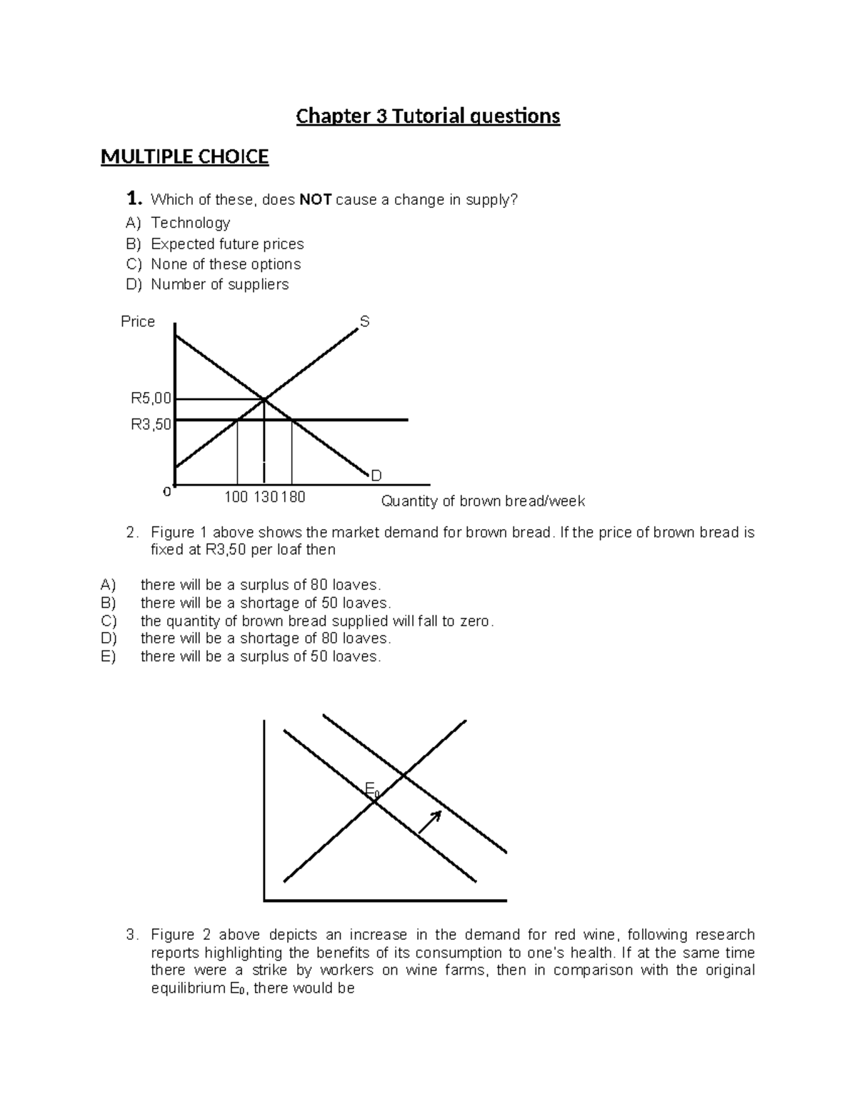 Chapter 3 Tutorial questions - Chapter 3 Tutorial questions MULTIPLE ...