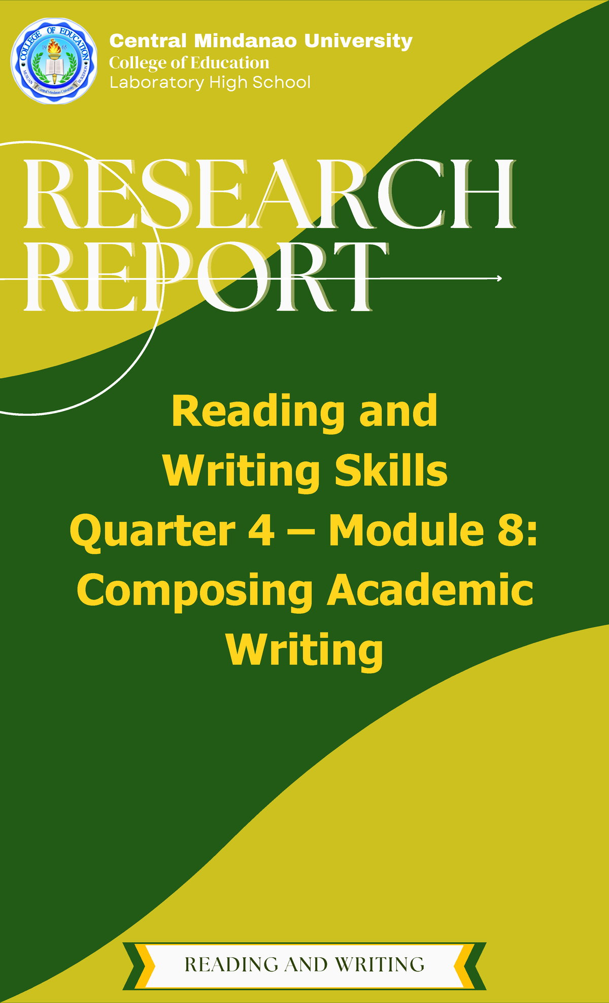 Research Report Learning Material - RESEARCHRESEARCH REPORT REPORT ...