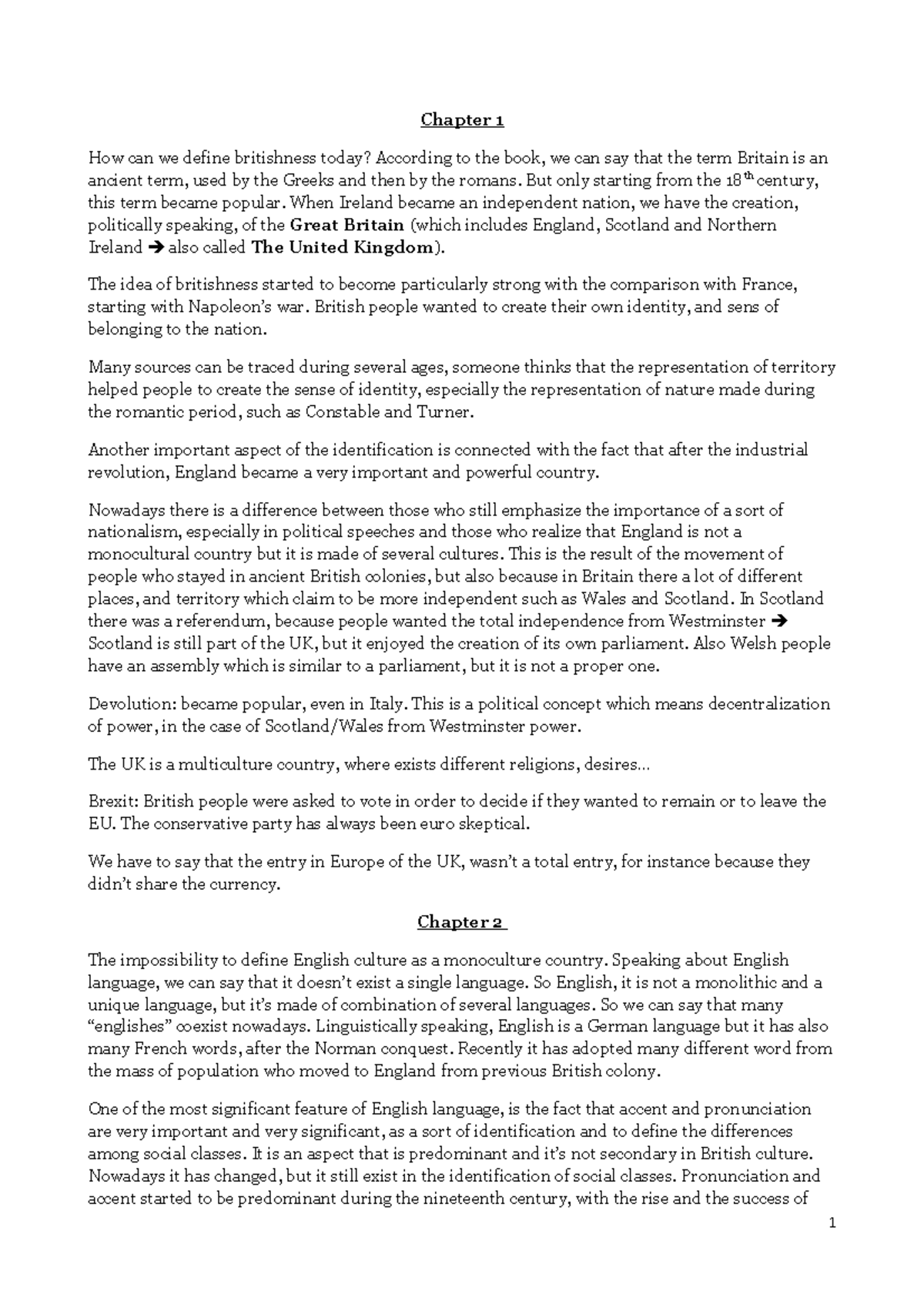 Spiegazioni capitoli - Modern British Culture - Chapter 1 How can we ...