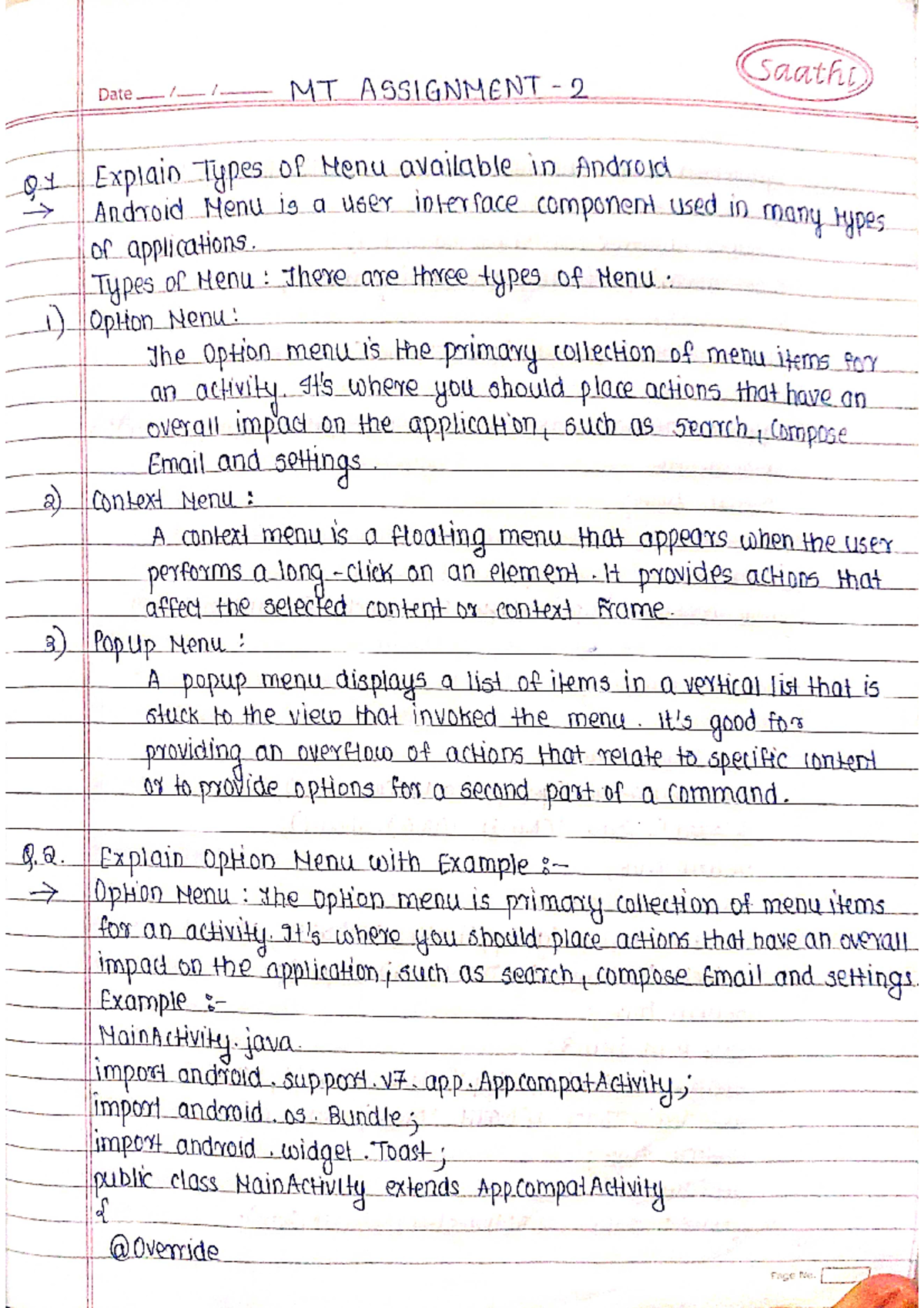 MT Assignment 2 - lecture notes - MSc(computer Science) - Studocu MT Assignment 2 - lecture notes - MSc(computer Science) - Studocu