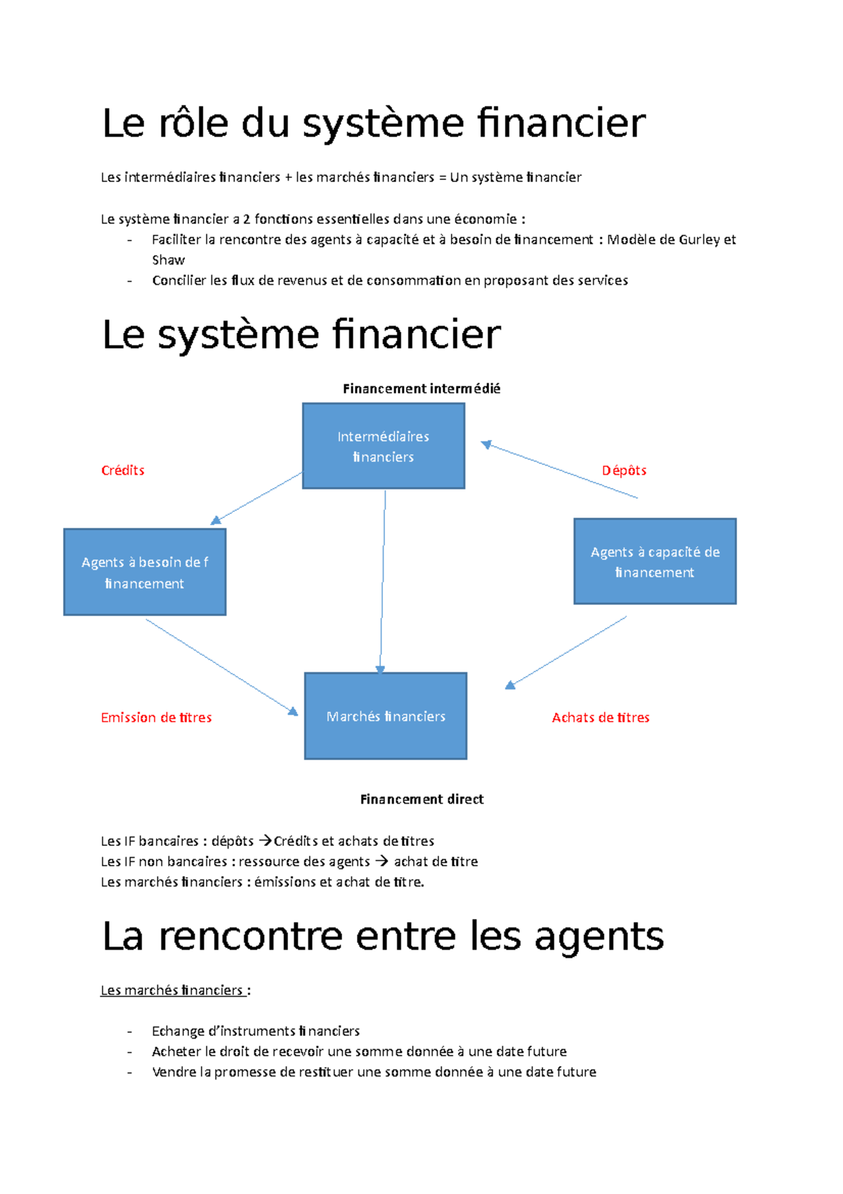 Economie de la banque (nantais) - Le rôle du système financier Les ...