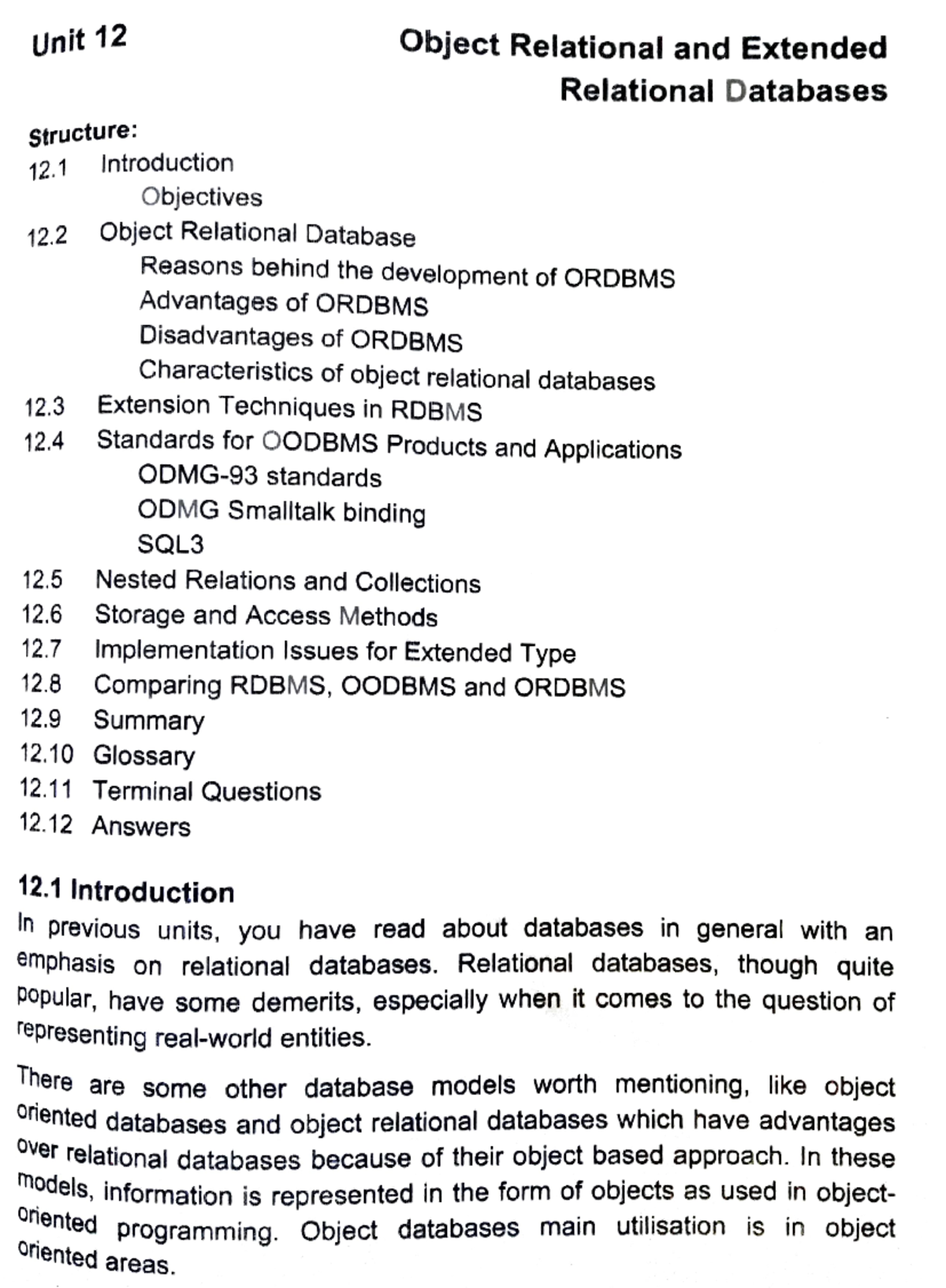 Advanced Database Management System - Object Relational and Extended ...
