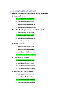 1.1 Ejercicios variables estadísticas resueltos - Ejercicios variables ...