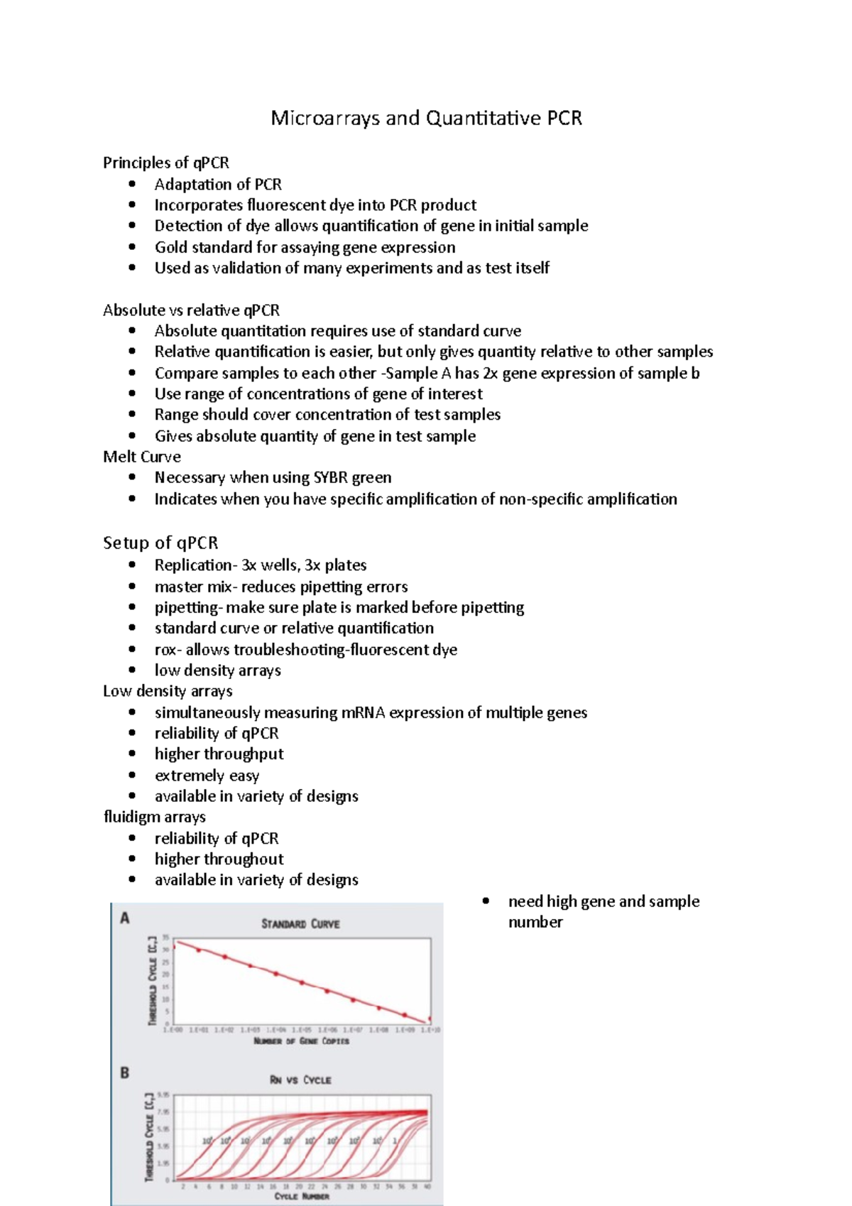 Microarrays and Quantitative PCR - Microarrays and Quantitative PCR ...