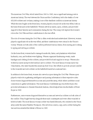 Title The Impact of Slavery on the Civil War - The Civil War, also ...