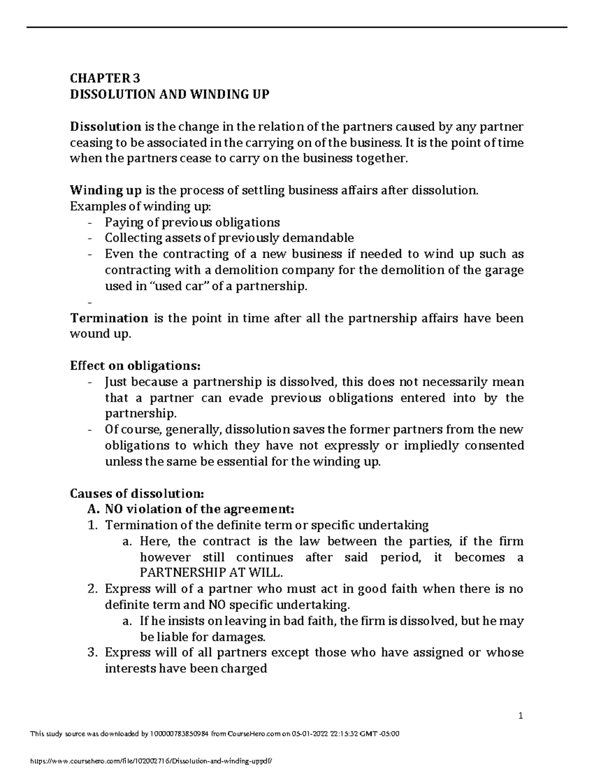 Dissolution and winding up - 1 CHAPTER 3 DISSOLUTION AND WINDING UP ...