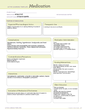 Morphine - Drug Card - NSG3022 - Studocu